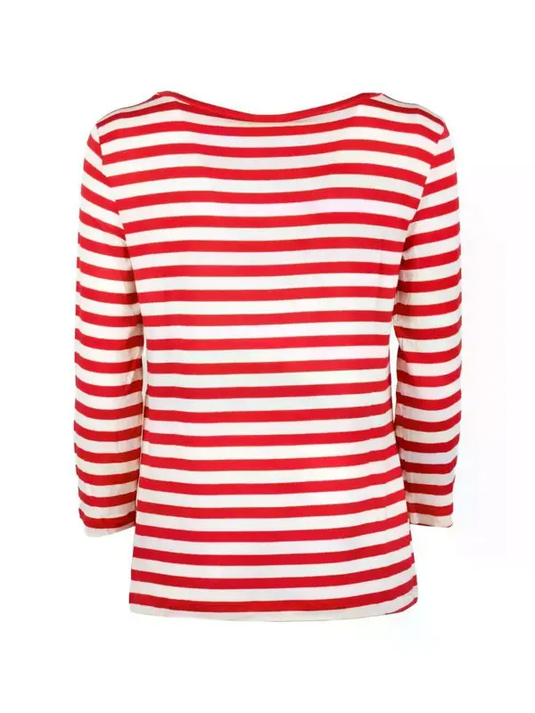 Marella Striped Three-quarter Sleeve T-shirt