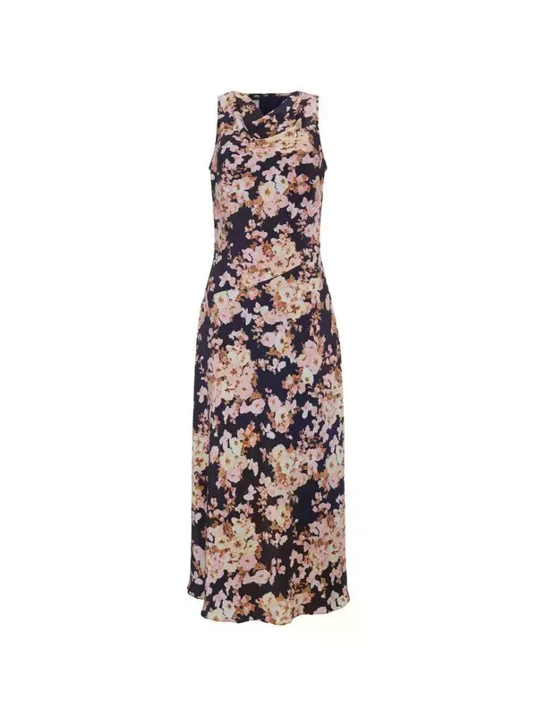 Cara Cara Floral-pattern Midi Dress - Blue