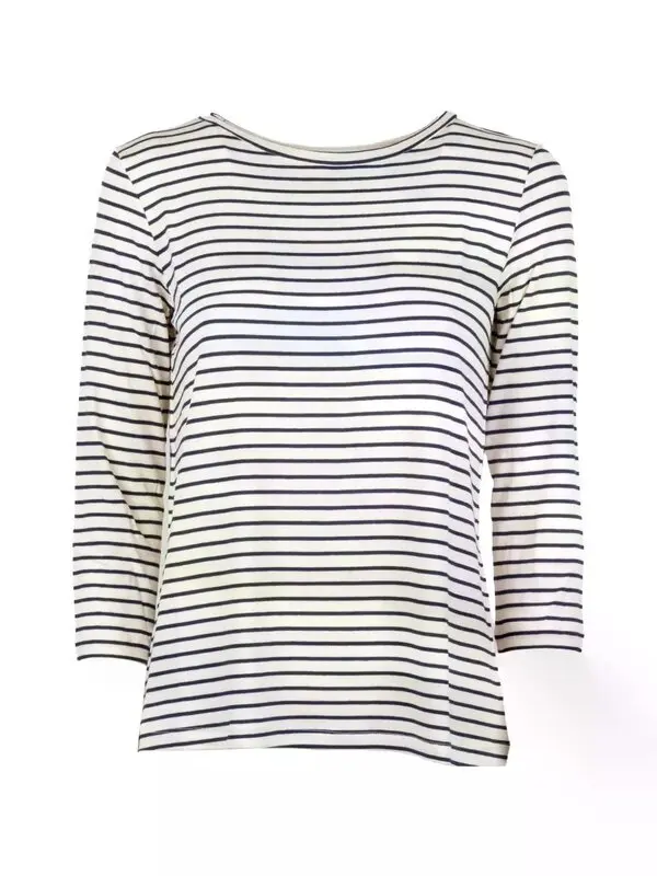 Marella Emme Striped Long-sleeved T-shirt - Neutrals