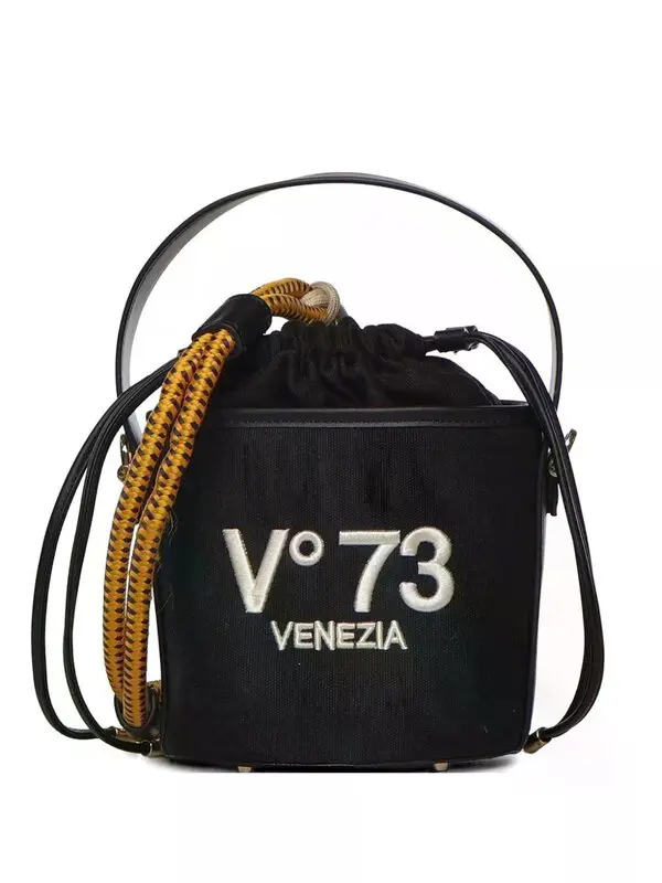 V°73 Logo Embroidery Bucket Shoulder Bag