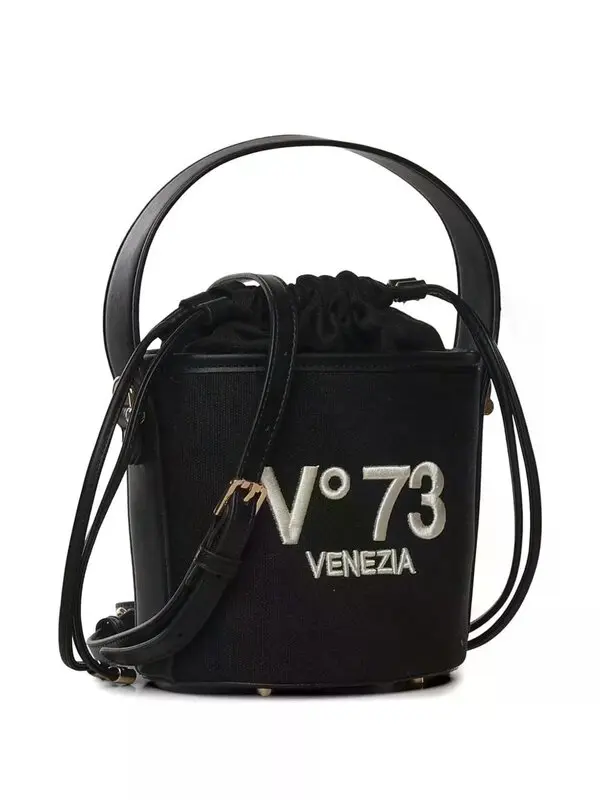 V°73 Logo Embroidery Bucket Shoulder Bag