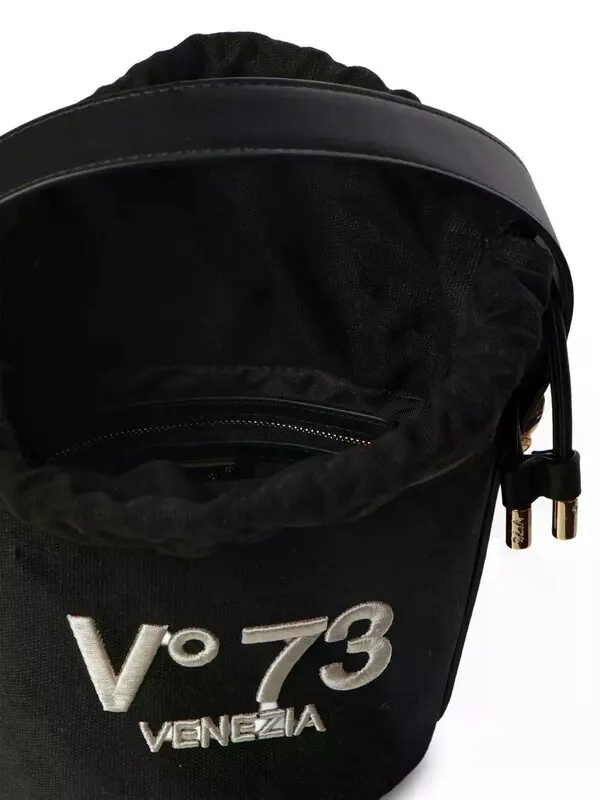 V°73 Logo Embroidery Bucket Shoulder Bag