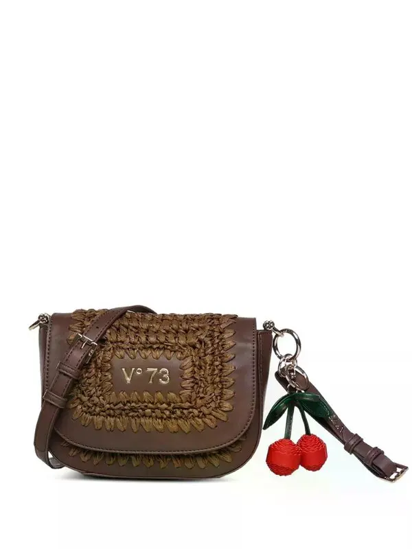 V°73 Woven Shoulder Bag With Cherry Charm