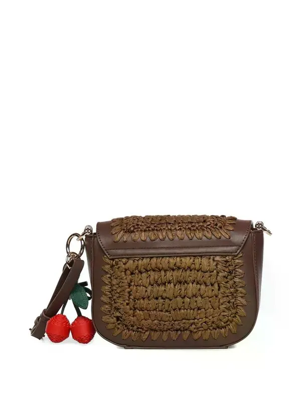 V°73 Woven Shoulder Bag With Cherry Charm