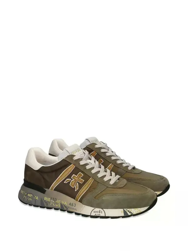 Premiata Cross-motif Lander Sneakers - Brown