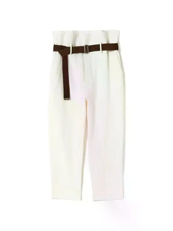 Plan C High-waist Trousers - White