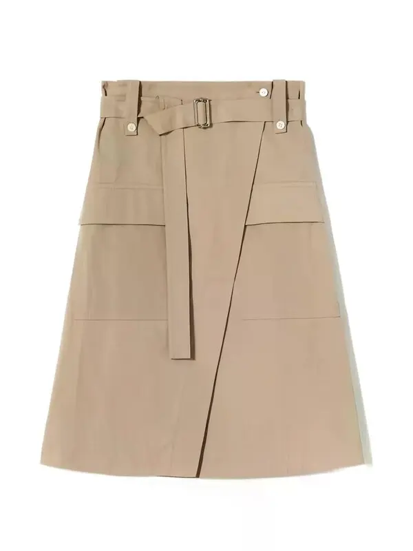 Plan C Belt Pocket Skirt - Neutrals