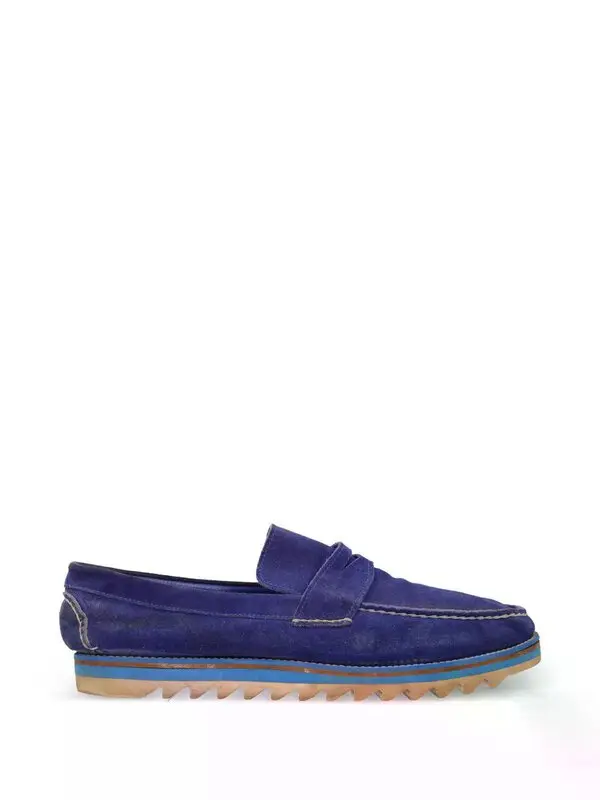 Vintage Suede Flat Loafers
