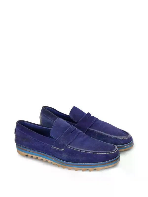 Vintage Suede Flat Loafers