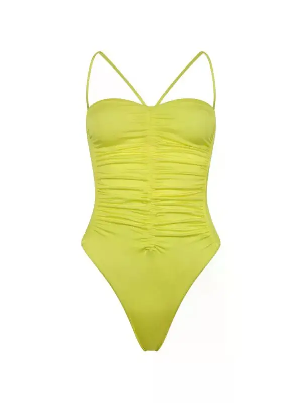 Dsquared2 Signature Ruched One-piece - Yellow