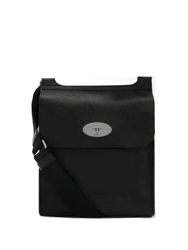 Mulberry Logo Detail Messenger Bag - Black