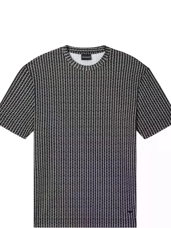 Emporio Armani Micro-pattern Crew-neck T-shirt