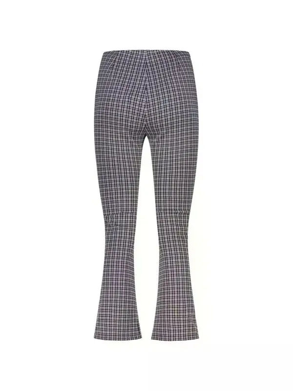Theory Checkered Flared Trousers