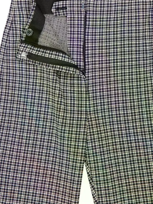 Theory Checkered Flared Trousers