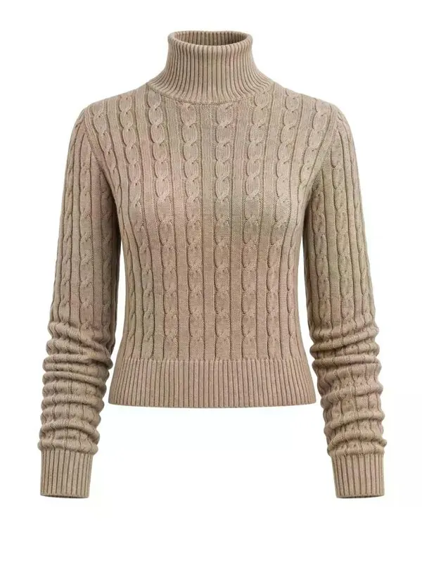 PATRICK ASSARAF Cable-knit Mock-neck Sweater