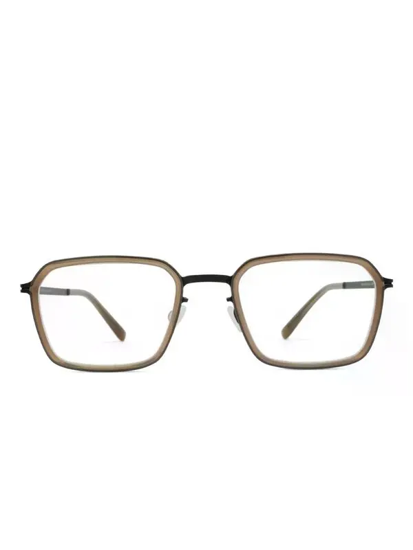 Mykita Geometric Frame Glasses - Brown