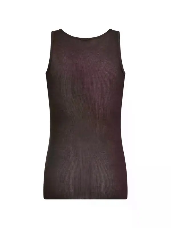 ROBERTO COLLINA Ribbed Tank Top - Brown