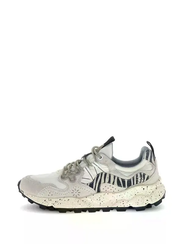 FLOWER MOUNTAIN Yamano 3 Uni Zebra-print Sneakers - Neutrals
