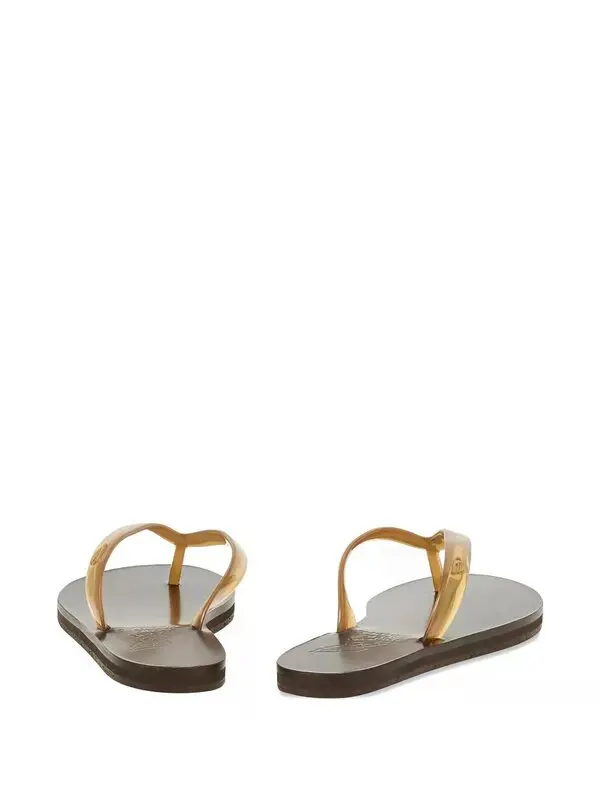 ANCIENT GREEK SANDALS Saionara Jelly Flat Flip-flops - Brown