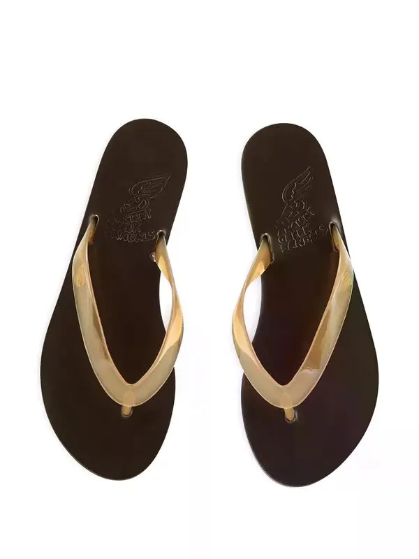 ANCIENT GREEK SANDALS Saionara Jelly Flat Flip-flops - Brown