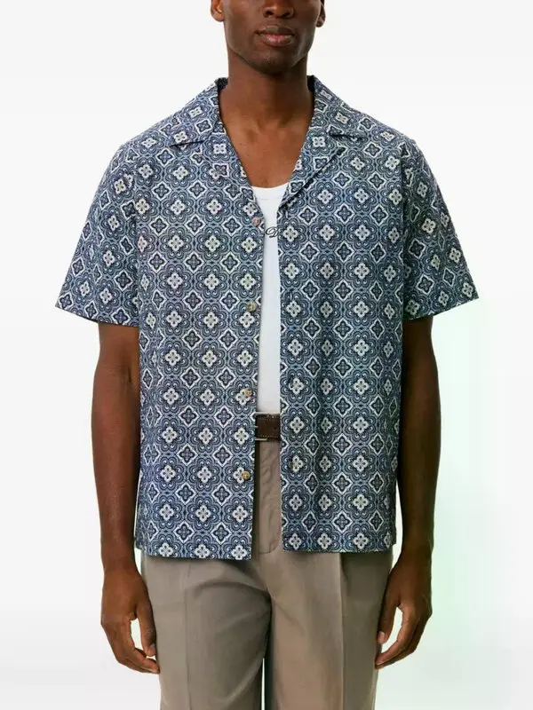 LES DEUX Lukas Arabesque Patterned Shirt