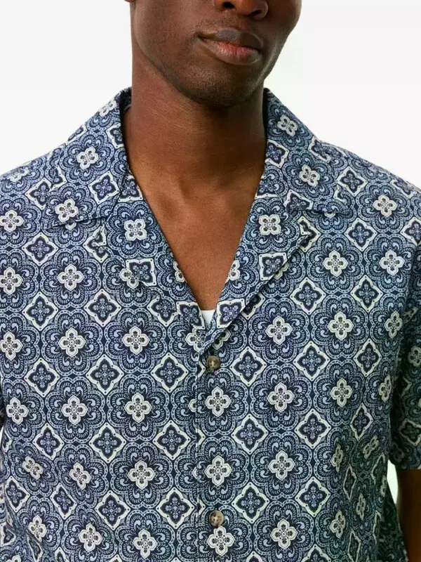 LES DEUX Lukas Arabesque Patterned Shirt
