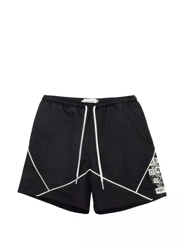 HONOR THE GIFT Graphic-print Shorts - Black