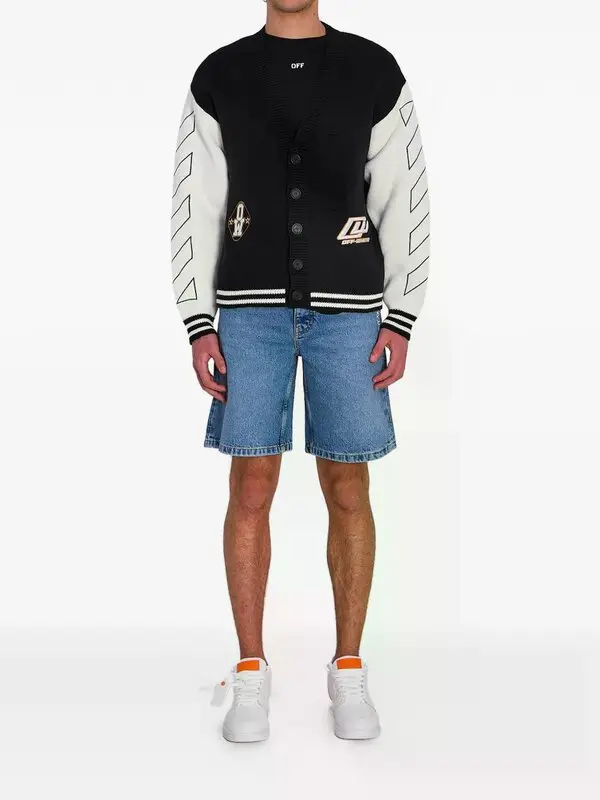 Off-White Varsity Ribbed Cardigan
