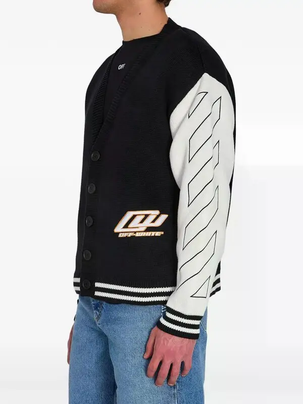 Off-White Varsity Ribbed Cardigan