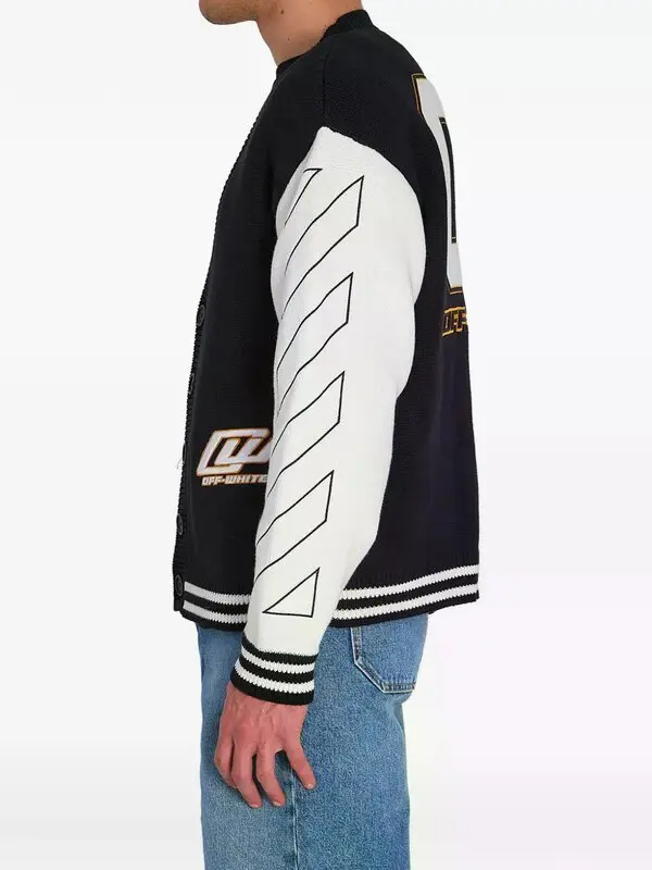 Off-White Varsity Ribbed Cardigan