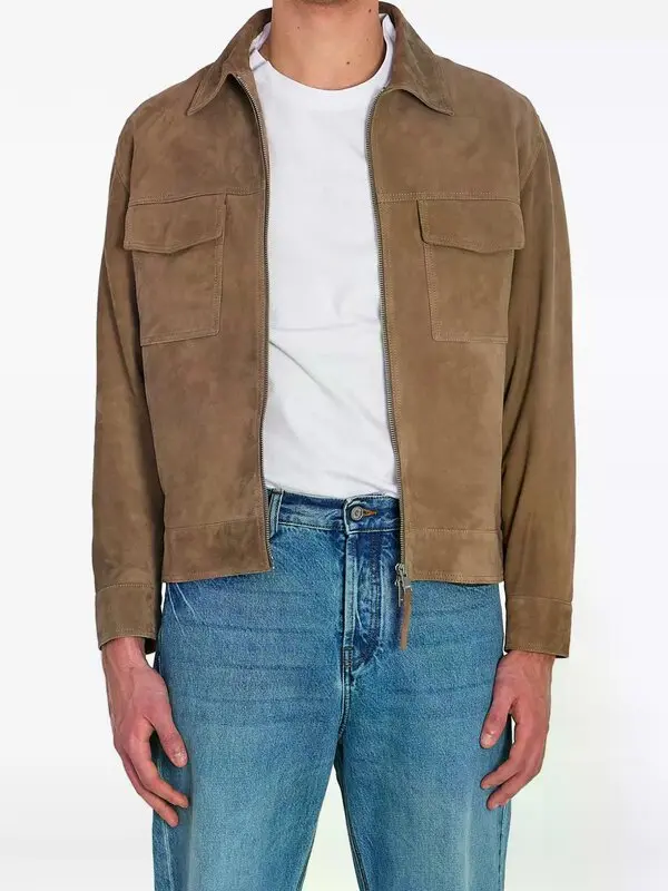 ARMA Flap-pocket Kale Suede Jacket