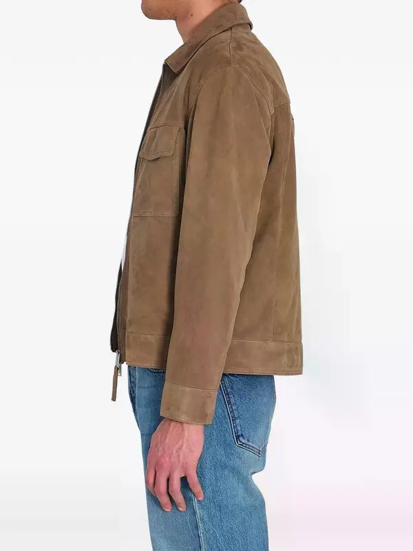 ARMA Flap-pocket Kale Suede Jacket