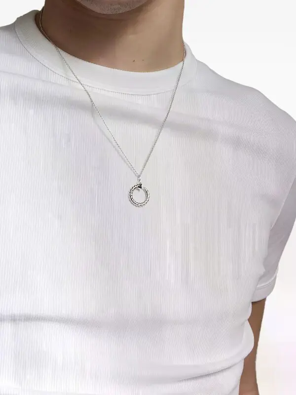 Mateo Screw Circ Pendant Necklace