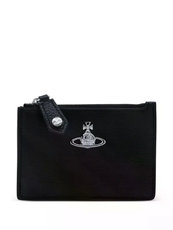 VIVIENNE WESTWOOD Zip Plaque Wallet - Black