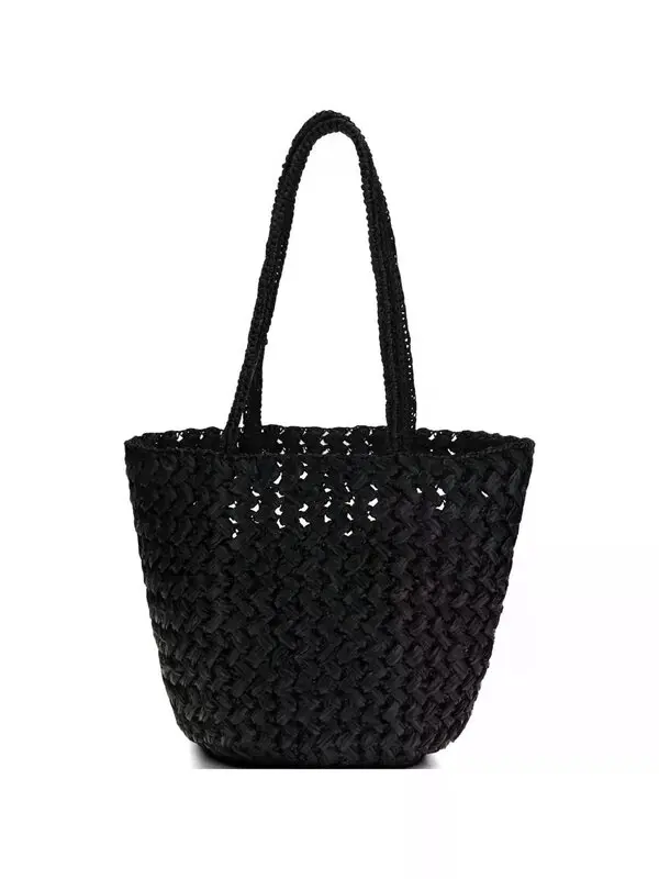 THE ROW Estelle Braided Tote Bag - Black