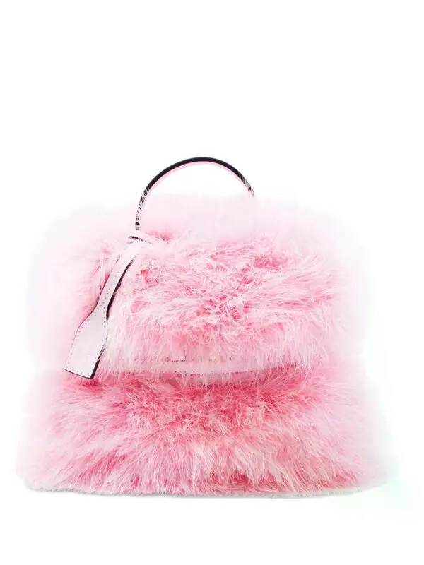 Moschino Feather Buckled Tote