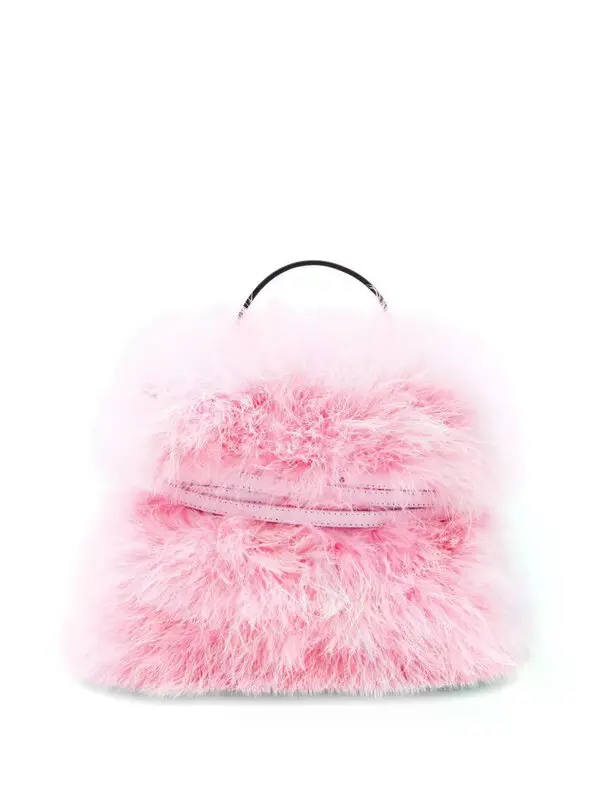 Moschino Feather Buckled Tote