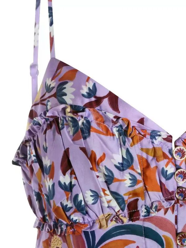 Farm Rio Floral Print Button Dress