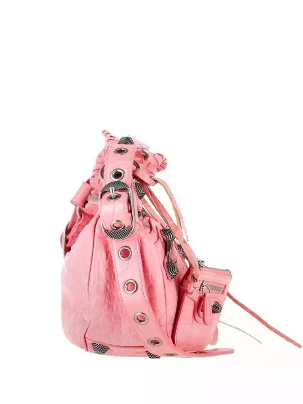 Balenciaga Small Le Cagole Leather Shoulder Bag - Pink