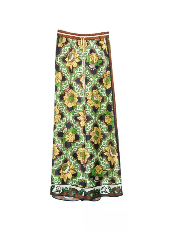 ALEMAIS Liana Floral Palazzo Pants - Blue