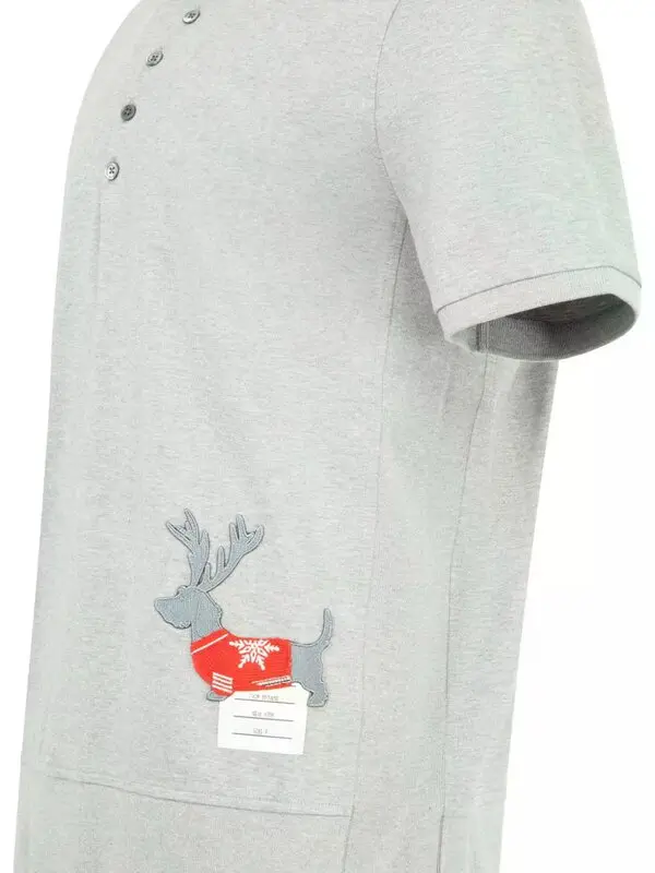 Thom Browne Reindeer-detail Polo Shirt