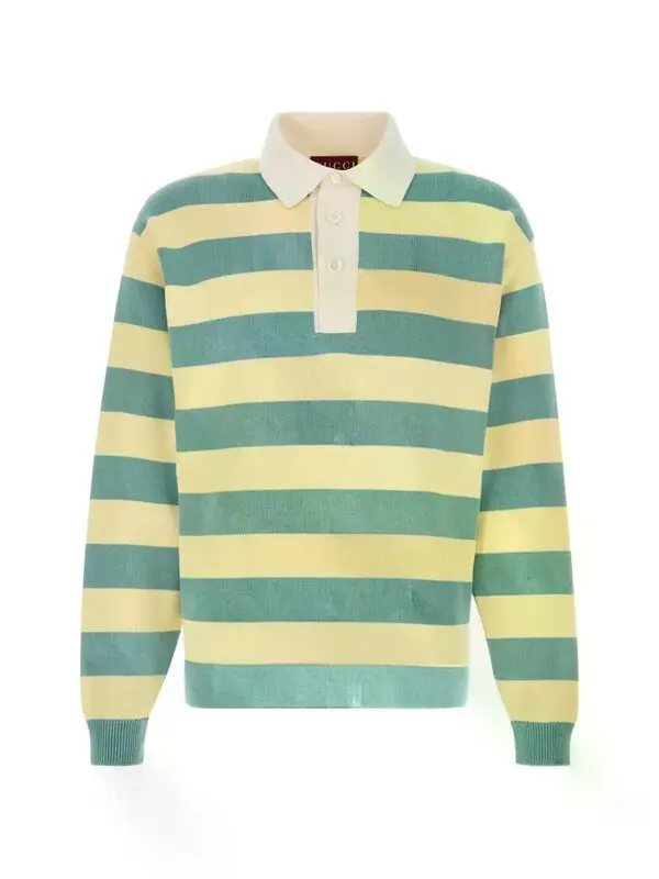 Gucci Striped Polo Shirt - Yellow