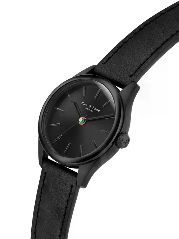 Rag & Bone Sun 38mm Strap Watch - Black