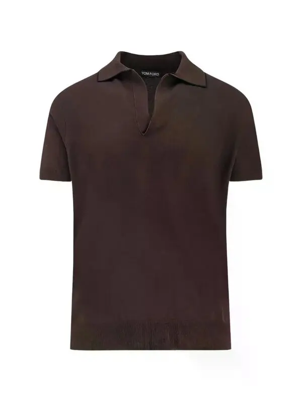 TOM FORD Collared T-shirt - Brown