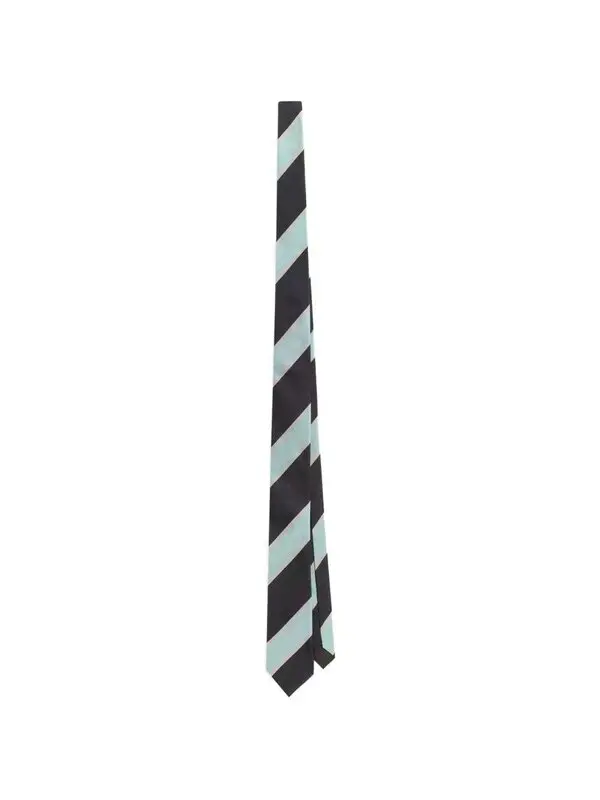 Dolce & Gabbana Martini Striped Neck Tie - Blue