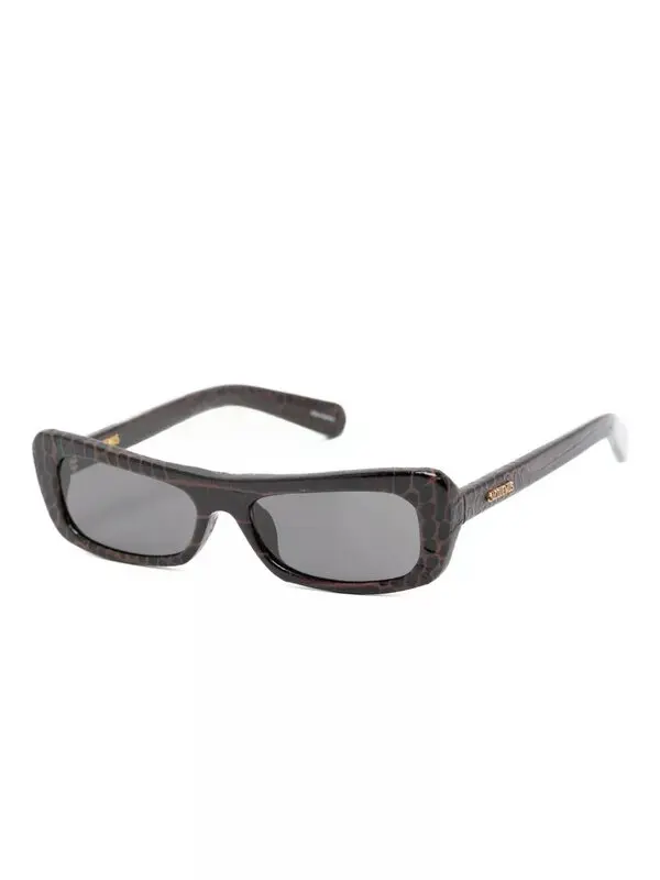 Jacquemus Capri Crocodile-effect Sunglasses