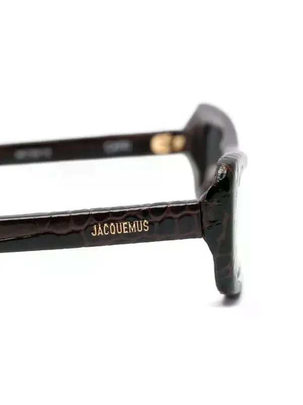 Jacquemus Capri Crocodile-effect Sunglasses