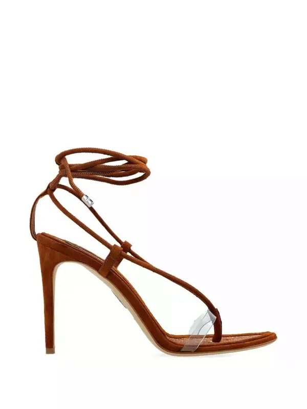Dsquared2 Thong Tie Goat Skin Heels - Brown
