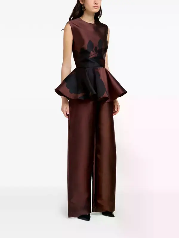 MARQUES' ALMEIDA Floral-print Peplum Top