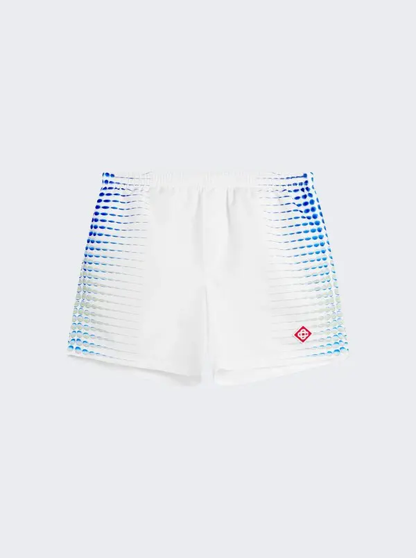 Casablanca Printed Swim Shorts Dots - White